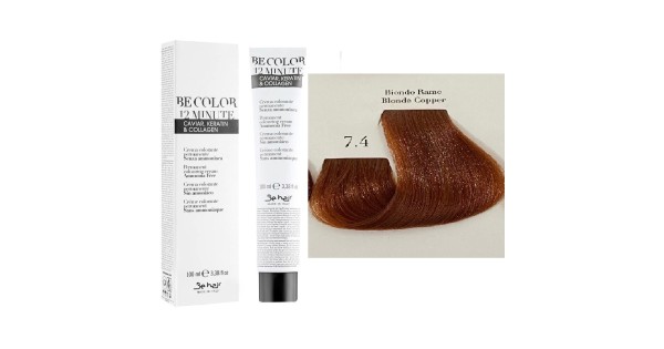 Vopsea De Par Blond Cupru Be Hair-Be Color 12 min, fara amoniac, 7.4, 100ml